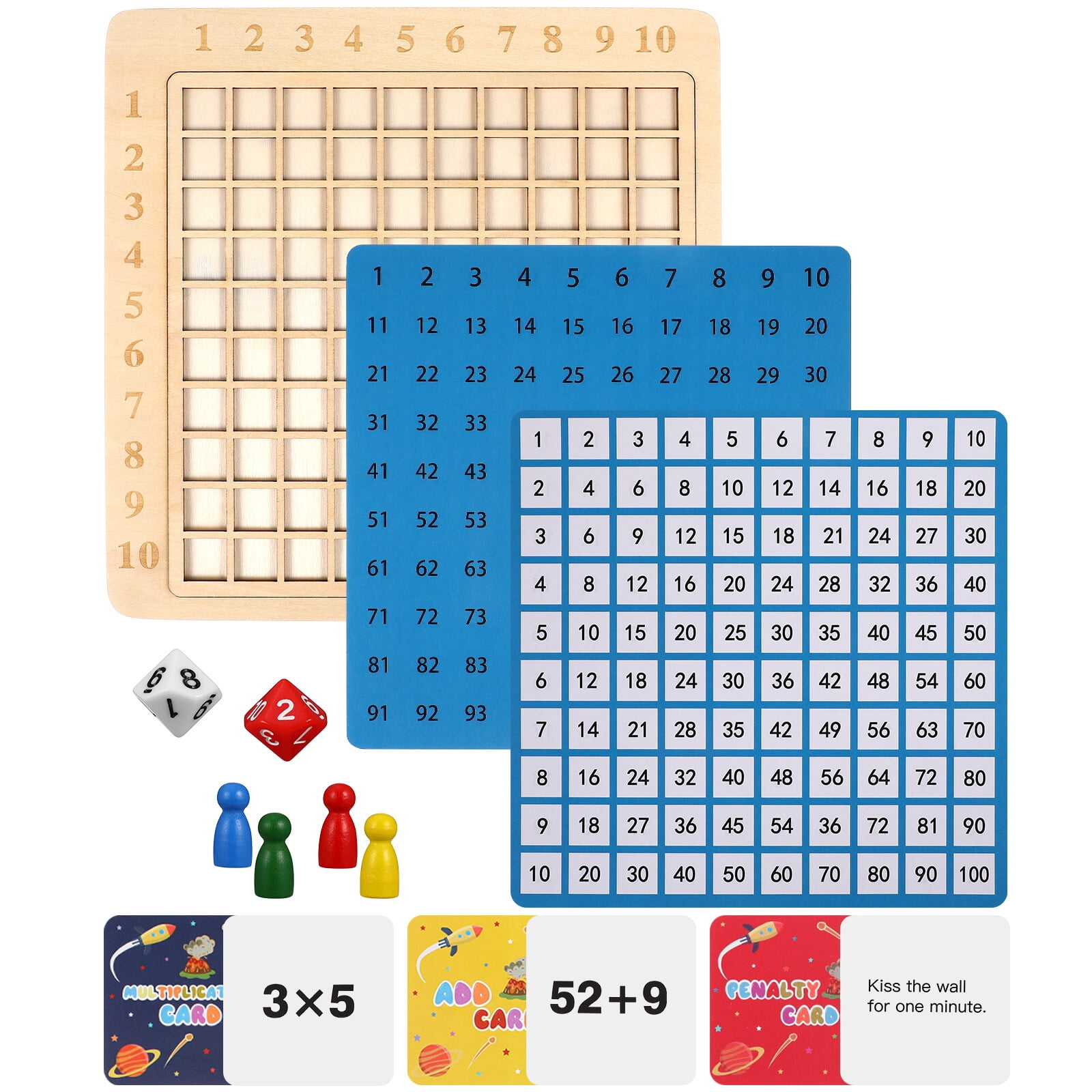 Early Learning Montessori Toys Set Funny Wooden Math Multiplication and ...