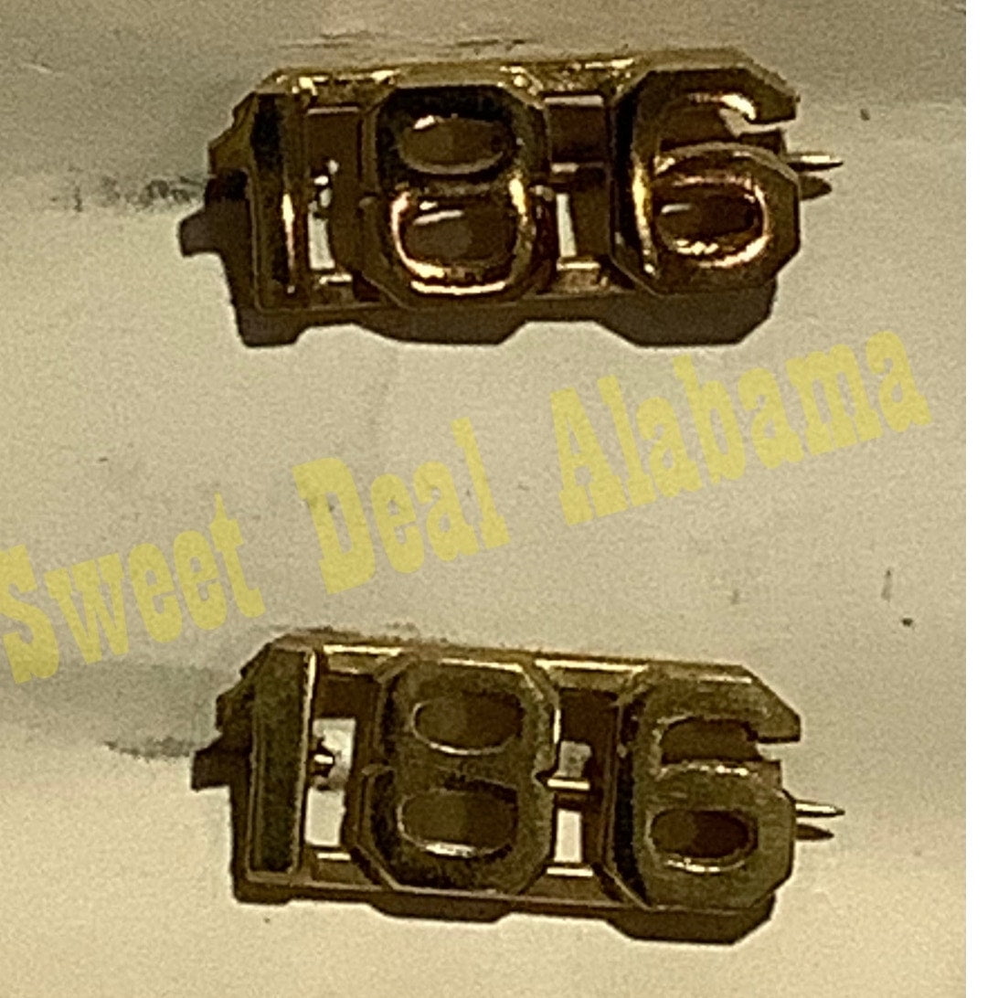 Early/Mid 1900s Brass C-Clasp "186" Collar Device 3/8"H Hat / Lapel ...