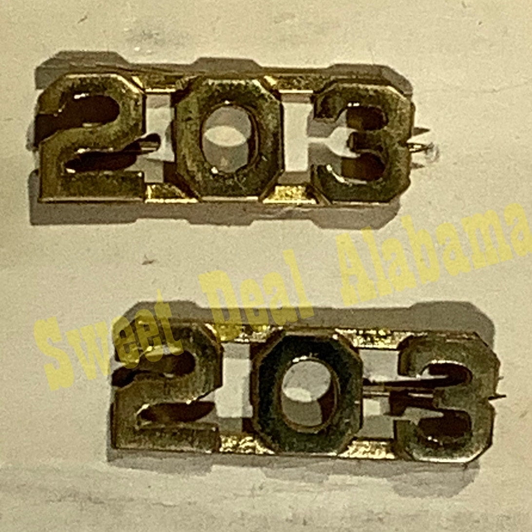 Early/Mid 1900s Brass C-Clasp "203" Collar Devices 3/8"H Hat / Lapel ...