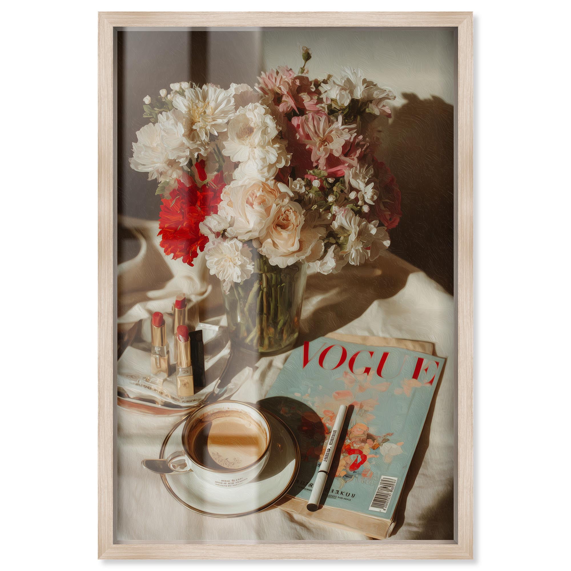 Early Morning Coffee and Glam Shadowbox Print Glam Wall Art by Art ...