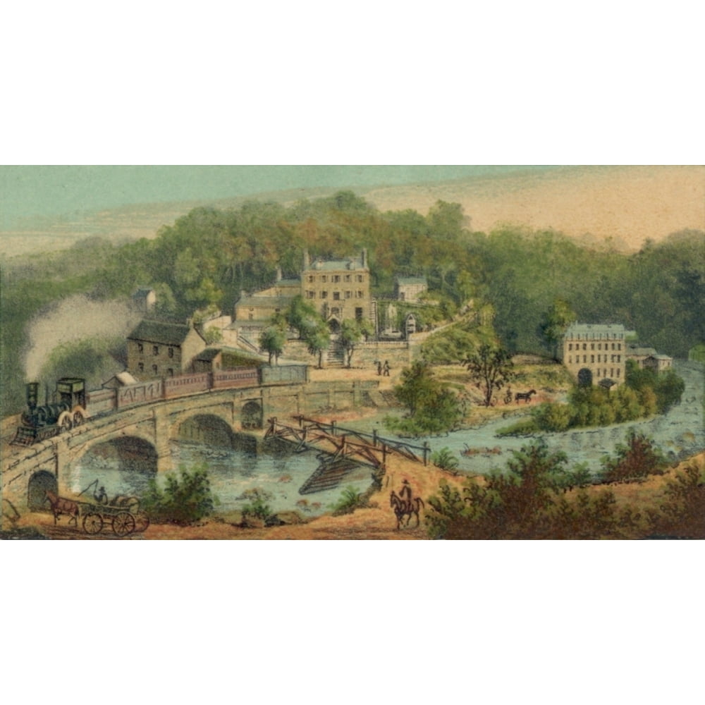 Early Railroad Crossing A Bridge In Front Of The Chester Mill History ...