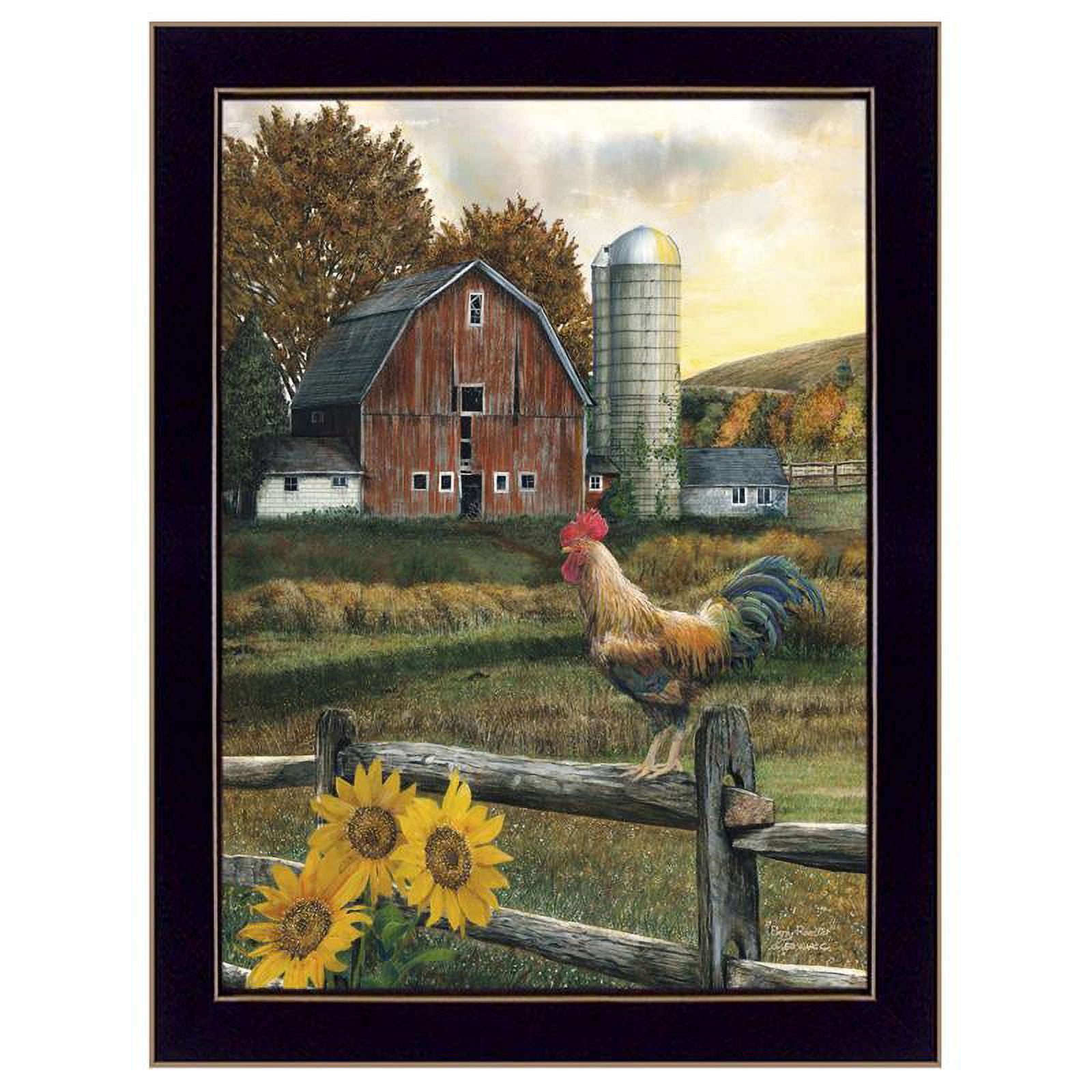 Early Rooster by Ed Wargo Framed Print Wall Art Wood Multi-Color ...