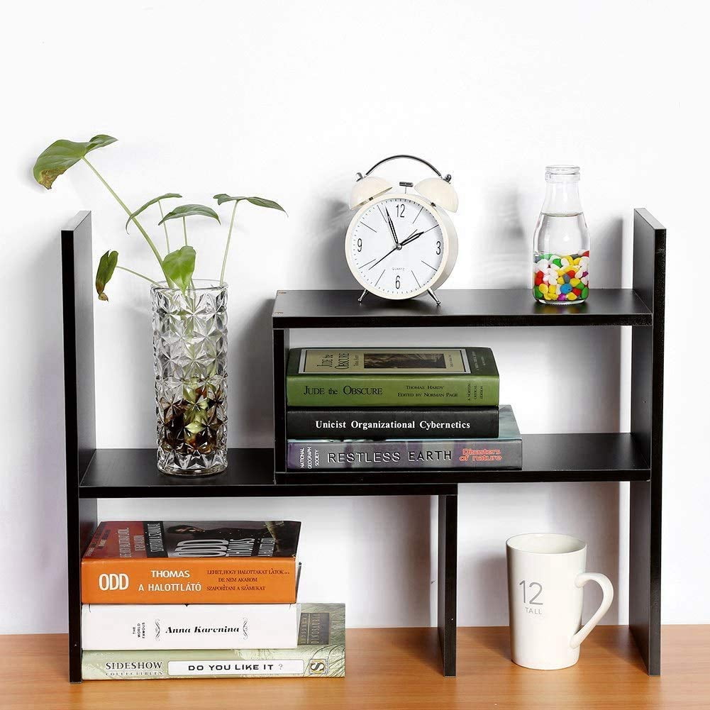 Earlywood Wooden Desktop Storage RackDisplay Bookshelf for Office and ...