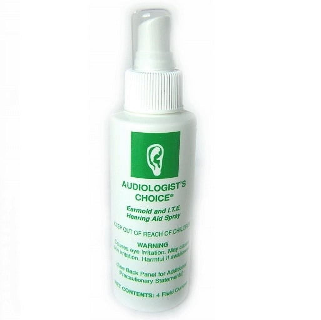 Earmold and Hearing Aid Cleaner by Audiologist's Choice - 2oz. Spray ...