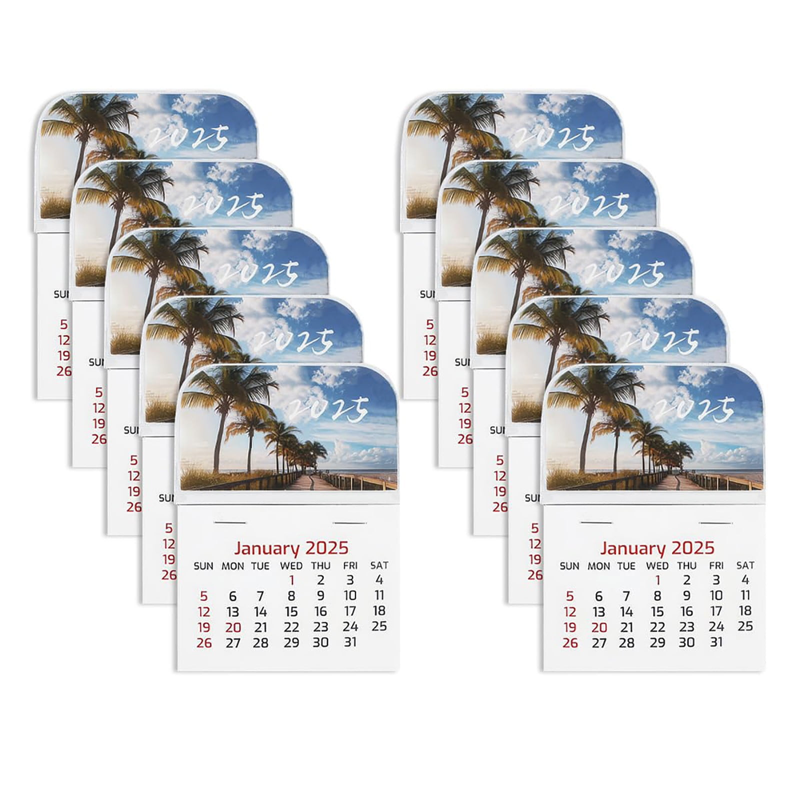 Earmouse 10 Pcs 2025 Mini Stick On Calendar Peel,2 In 1 Stick Calendar ...
