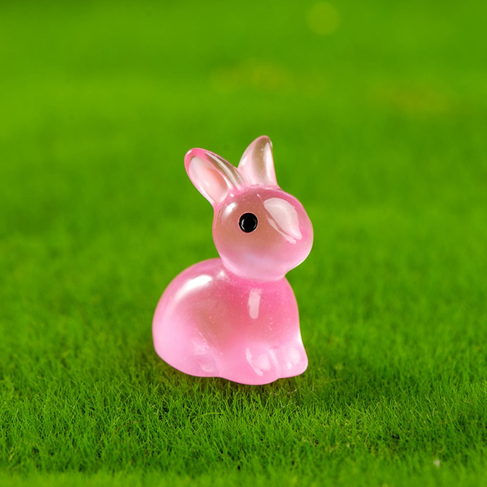 Earmouse 1pc Luminous Mini Resin Bunny Glow In The Dark Miniature ...