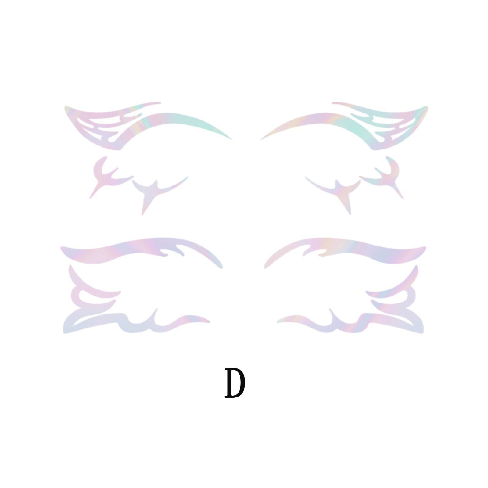 Earmouse 2 Pairs Temporary Dazzling Eye Tattoo Stickers for Women ...