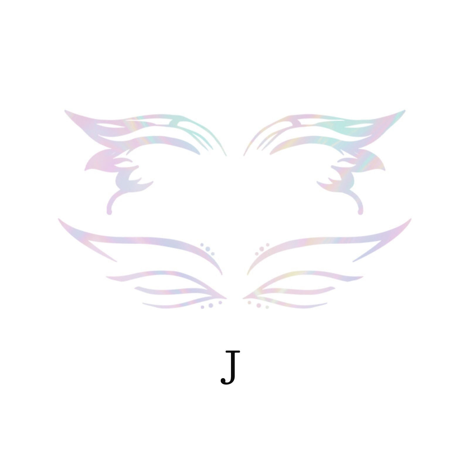 Earmouse 2 Pairs Temporary Dazzling Eye Tattoo Stickers for Women ...