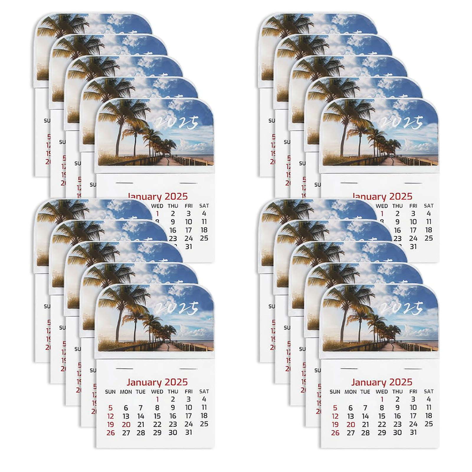 Earmouse 20 Pcs 2025 Mini Stick On Calendar Peel,2 In 1 Stick Calendar ...