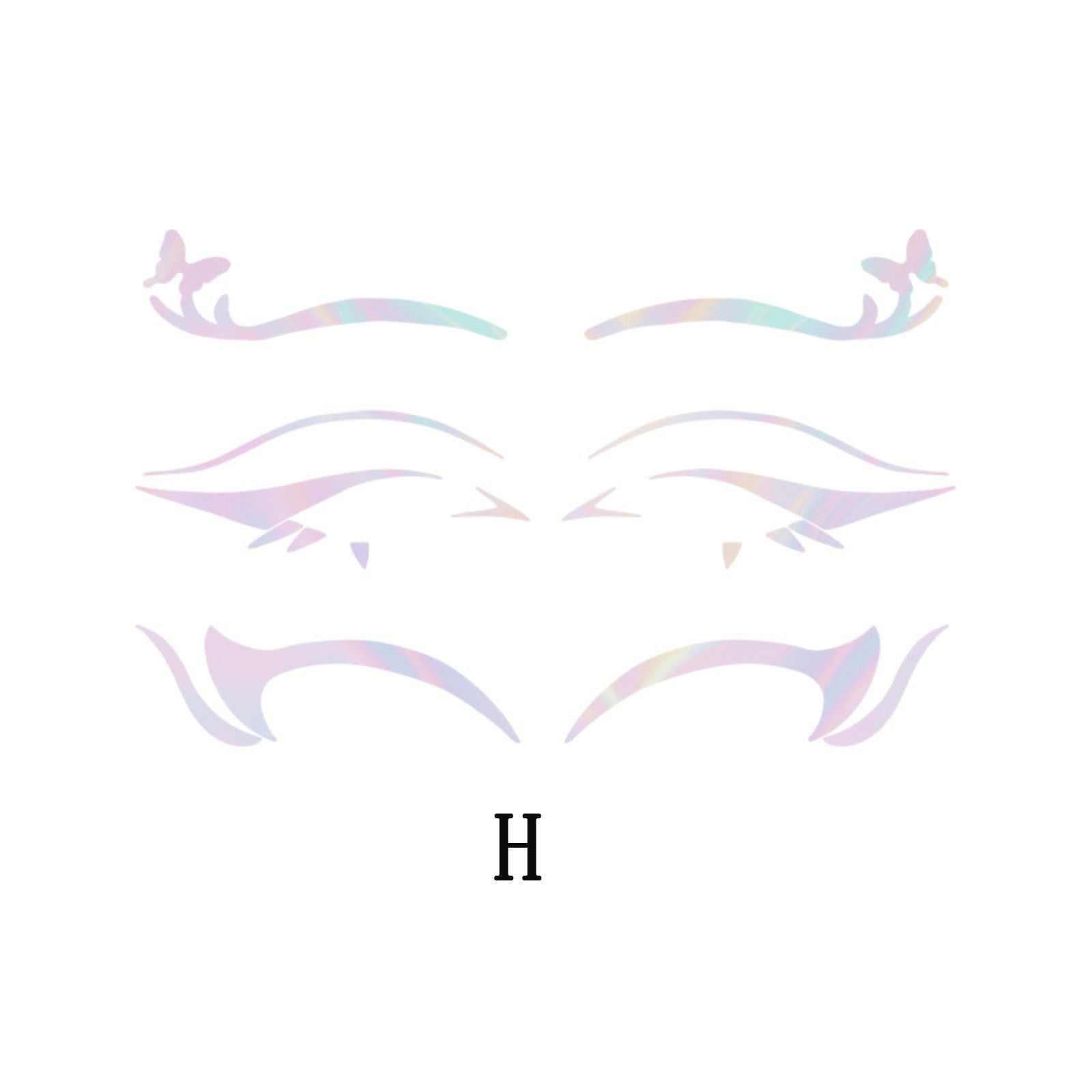 Earmouse 3 Pairs Temporary Dazzling Eye Tattoo Stickers for Women ...