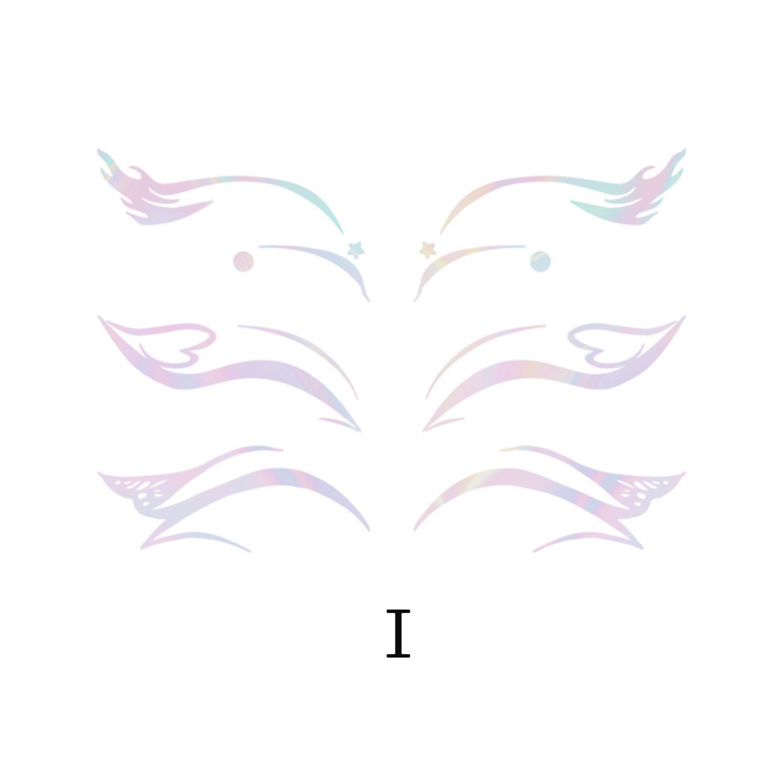 Earmouse 3 Pairs Temporary Dazzling Eye Tattoo Stickers for Women ...