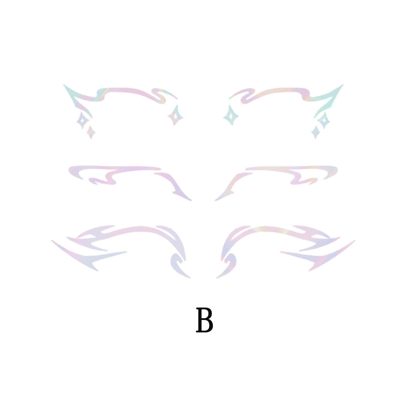 Earmouse 3 Pairs Temporary Dazzling Eye Tattoo Stickers for Women ...