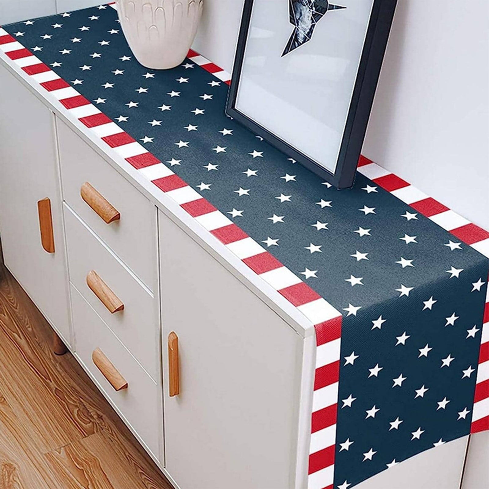 Earmouse 4th of July Table Runner America Flag Stars Stripe Patriotic ...