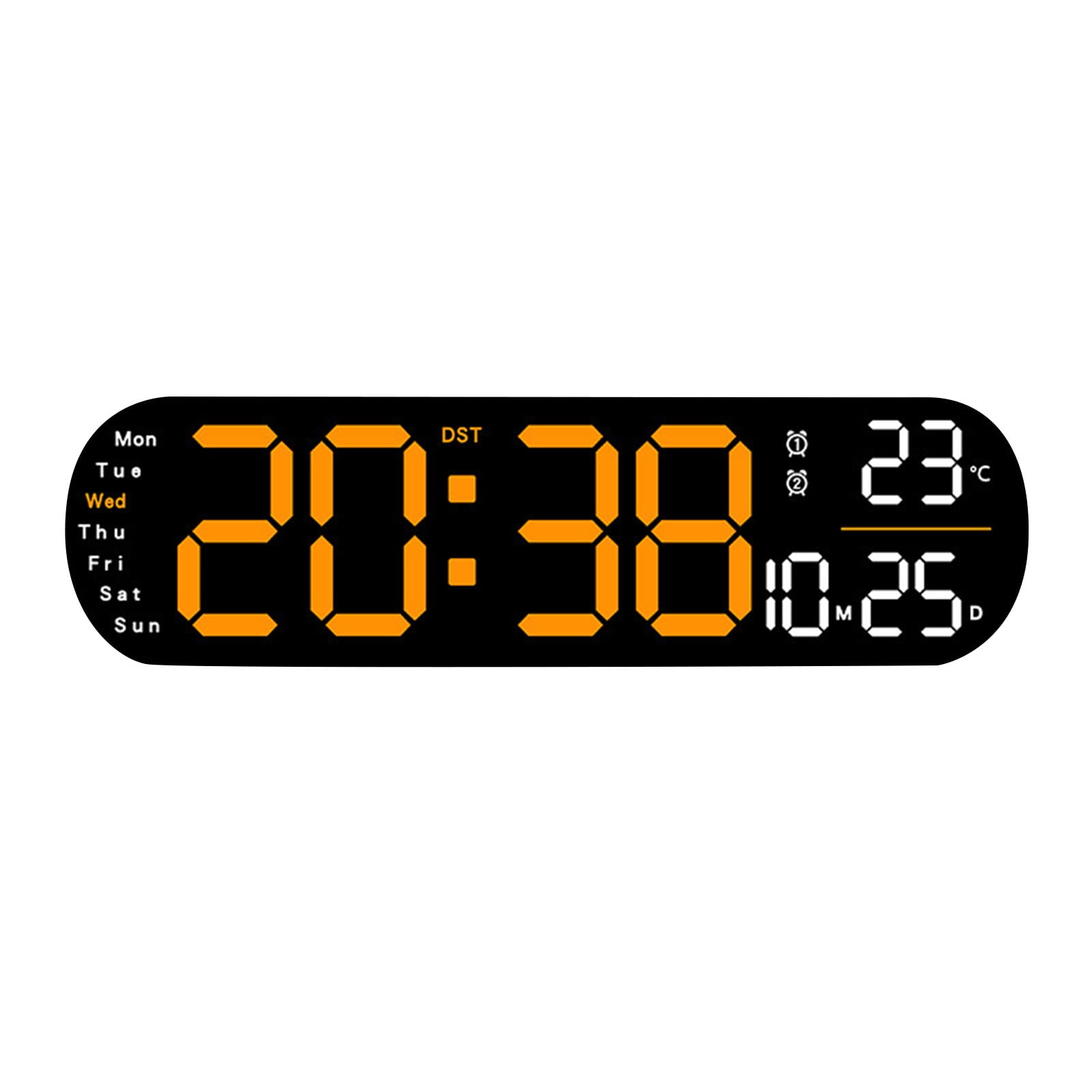Earmouse Digital Wall Clock Large Display,14" Digital Wall Clock Remote ...