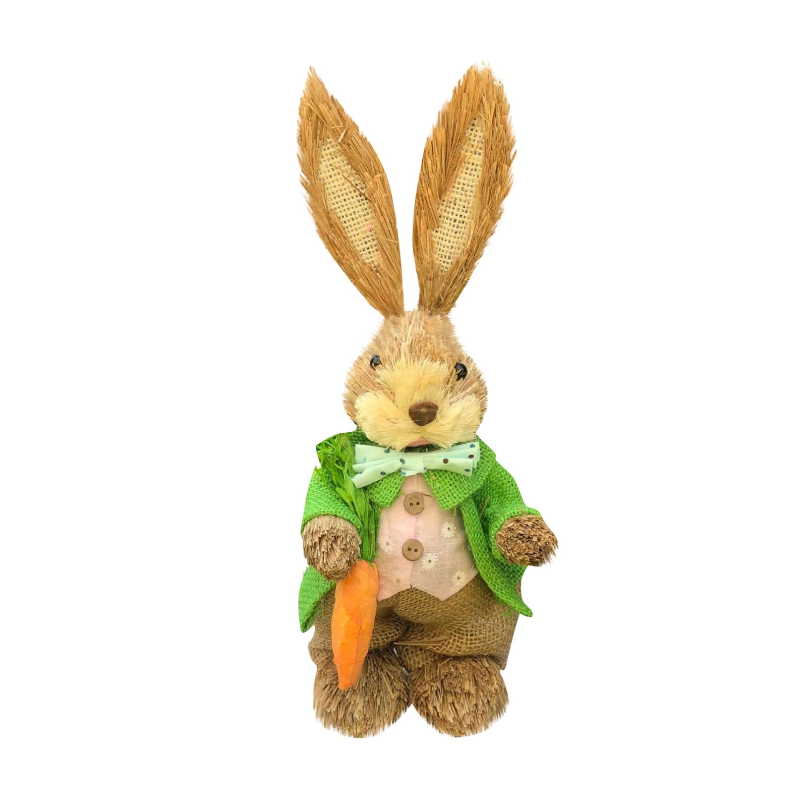 Earmouse Easter Bunny Decorations 13.7" Garden Style Straw Bunny Indoor ...
