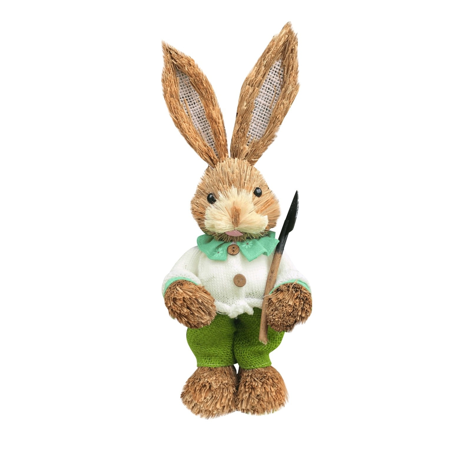 Earmouse Easter Decorations Bunny Figurines & Spring Rustic Sisal Bunny ...