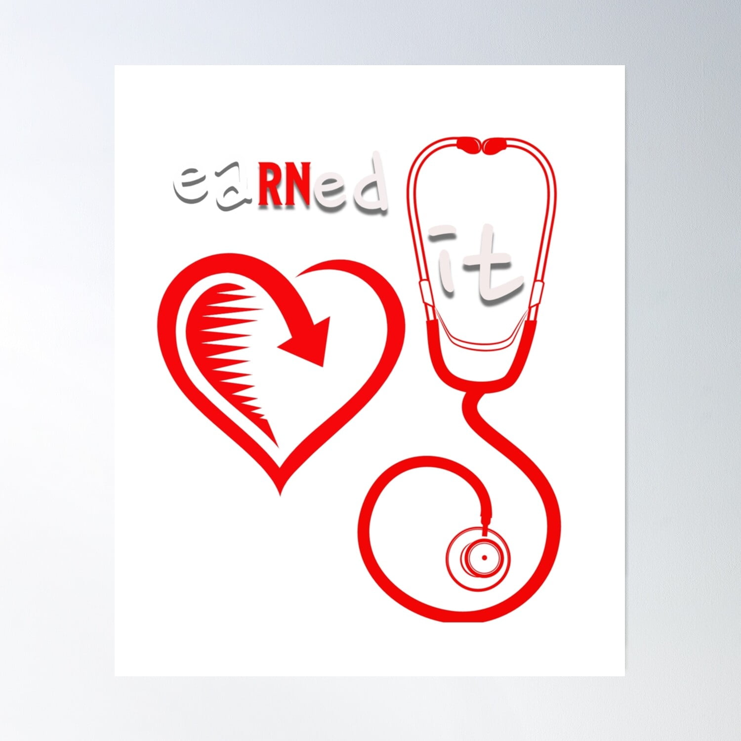 Earned It Nurse Graduation 2022 Nursing Grad Student Rn Lpn Poster Wall ...