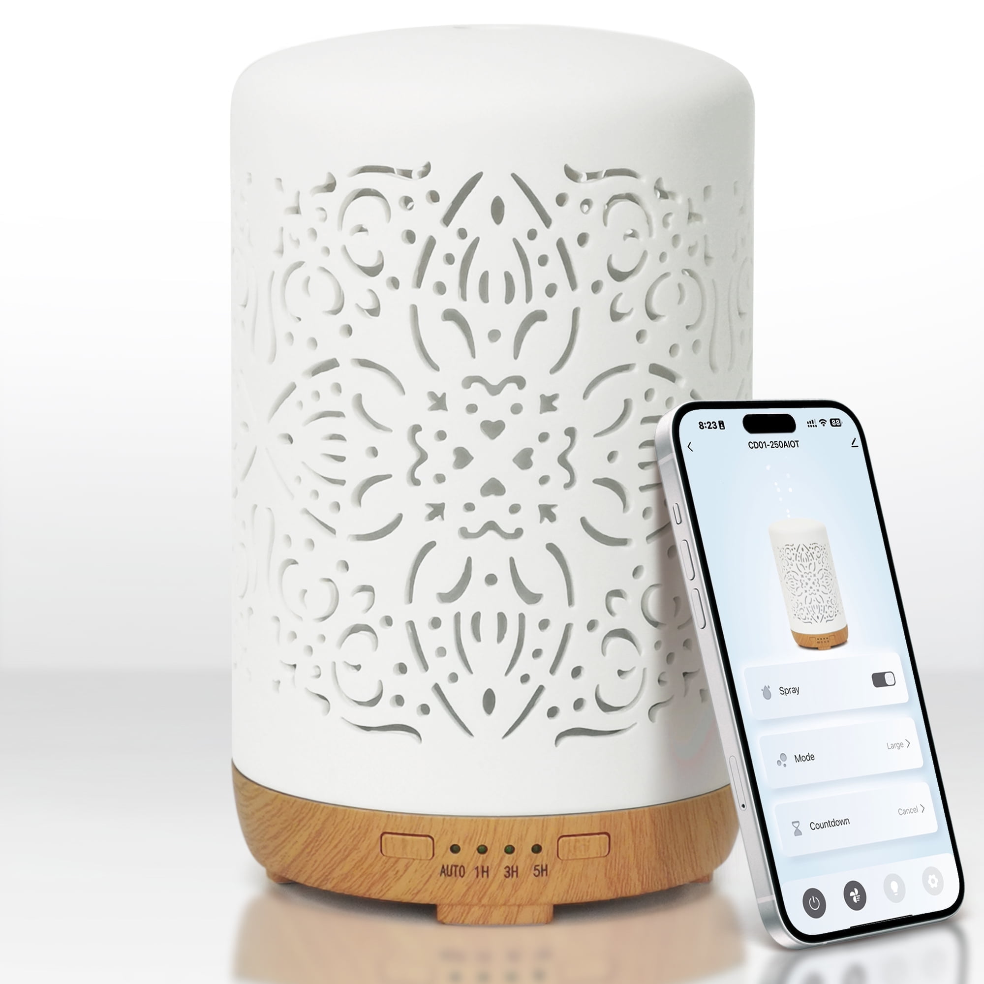 Earnest Living Smart Wifi Essential Oil Diffuser 250ml Humidifier with ...