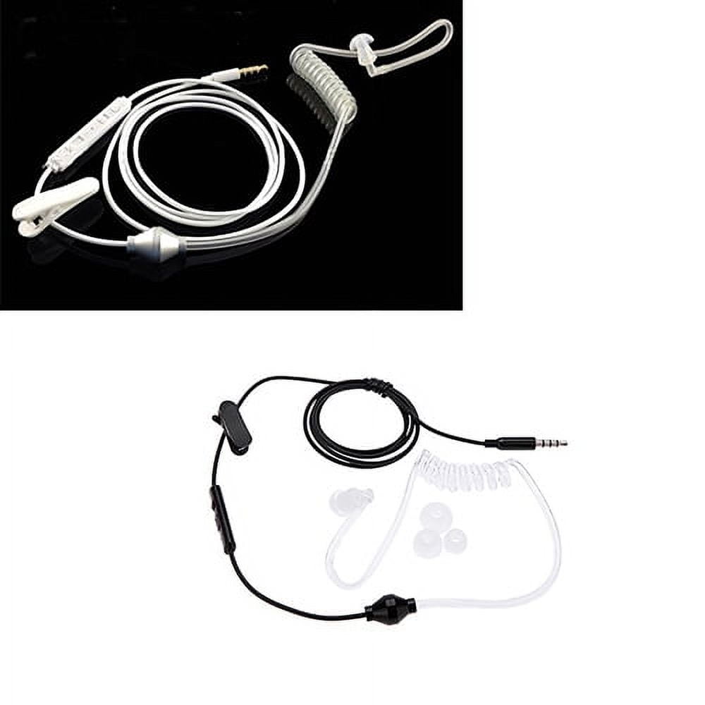 Earphone 3.5mm Mono Stereo Air Tube Anti-radiation Radiation Proof ...