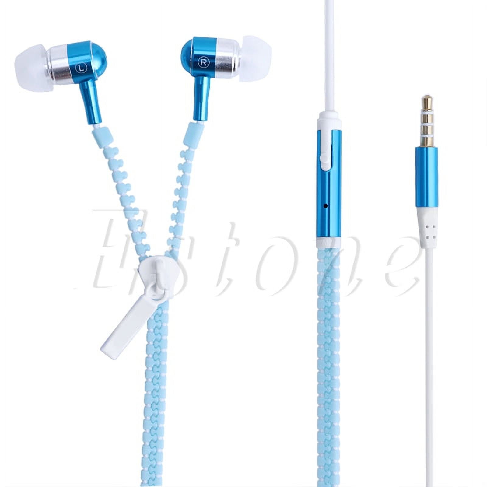 Earphone 3.5mm Wired with Microphone LED Light Luminous Glowing Headset ...