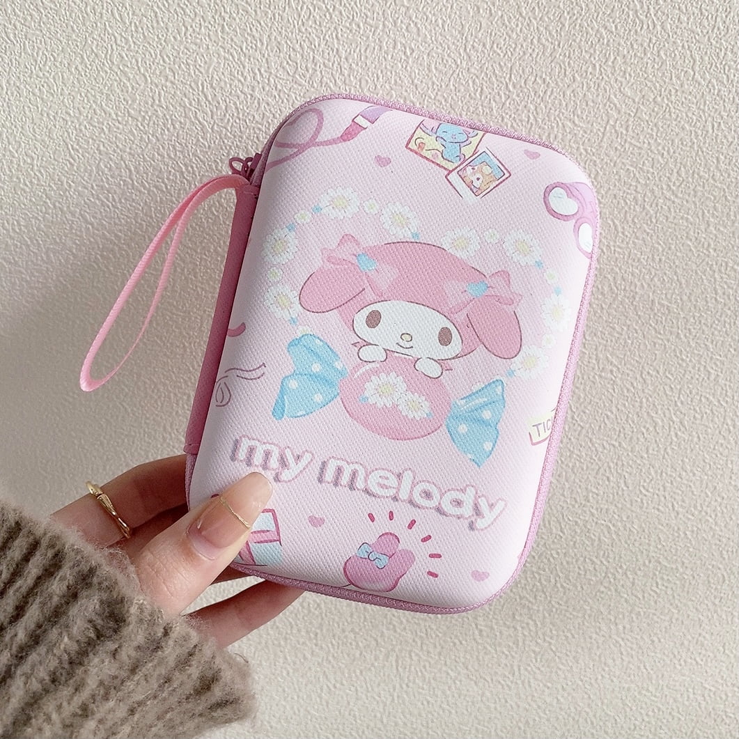 Earphone Box USB Cable Organizer Storage Bag Cartoon Pompom Purin ...