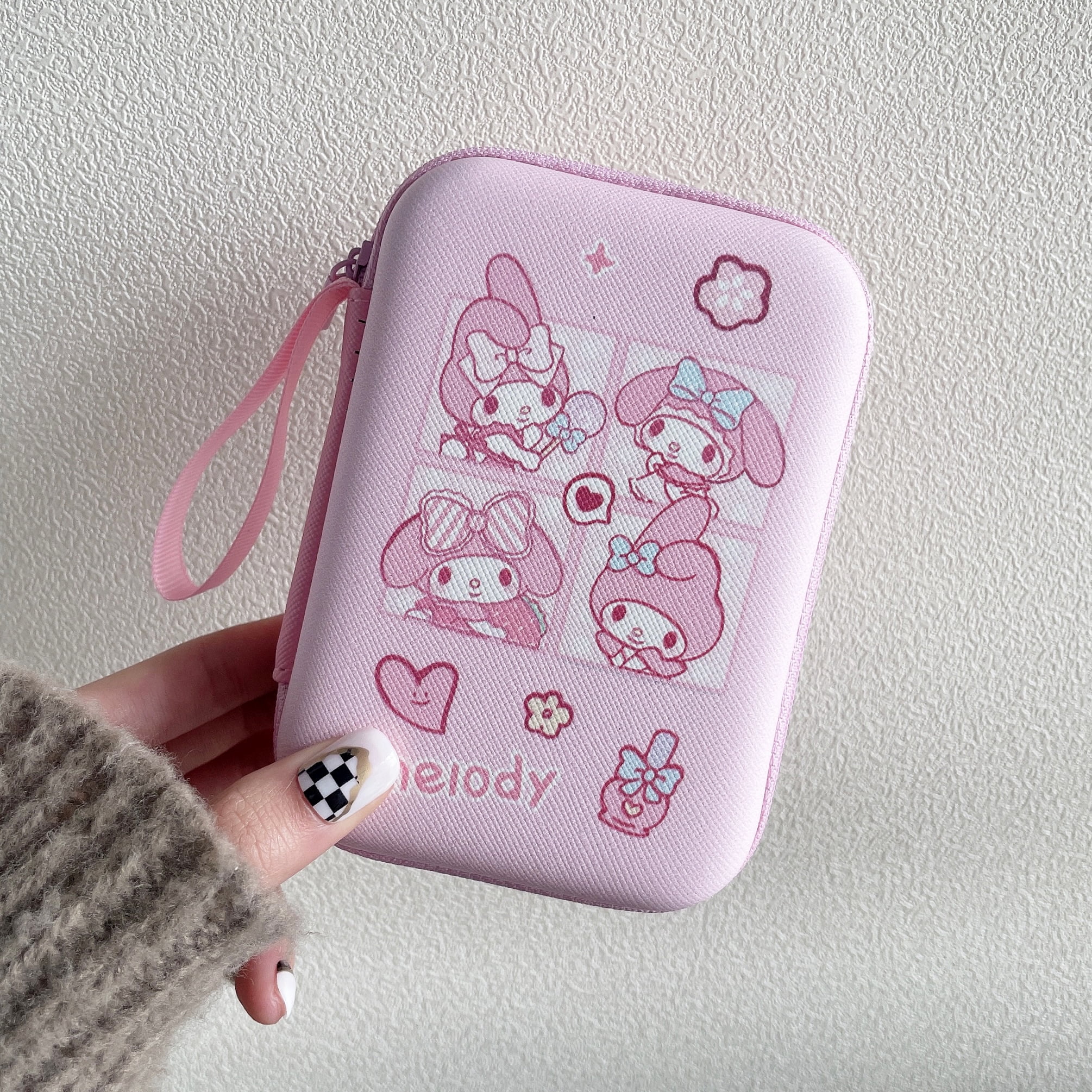 Earphone Box USB Cable Organizer Storage Bag Cartoon Pompom Purin ...