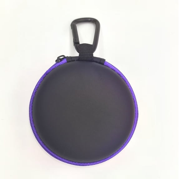 for Earphone Carry Case, Round Pocket Earbud Travel Carrying Case with ...