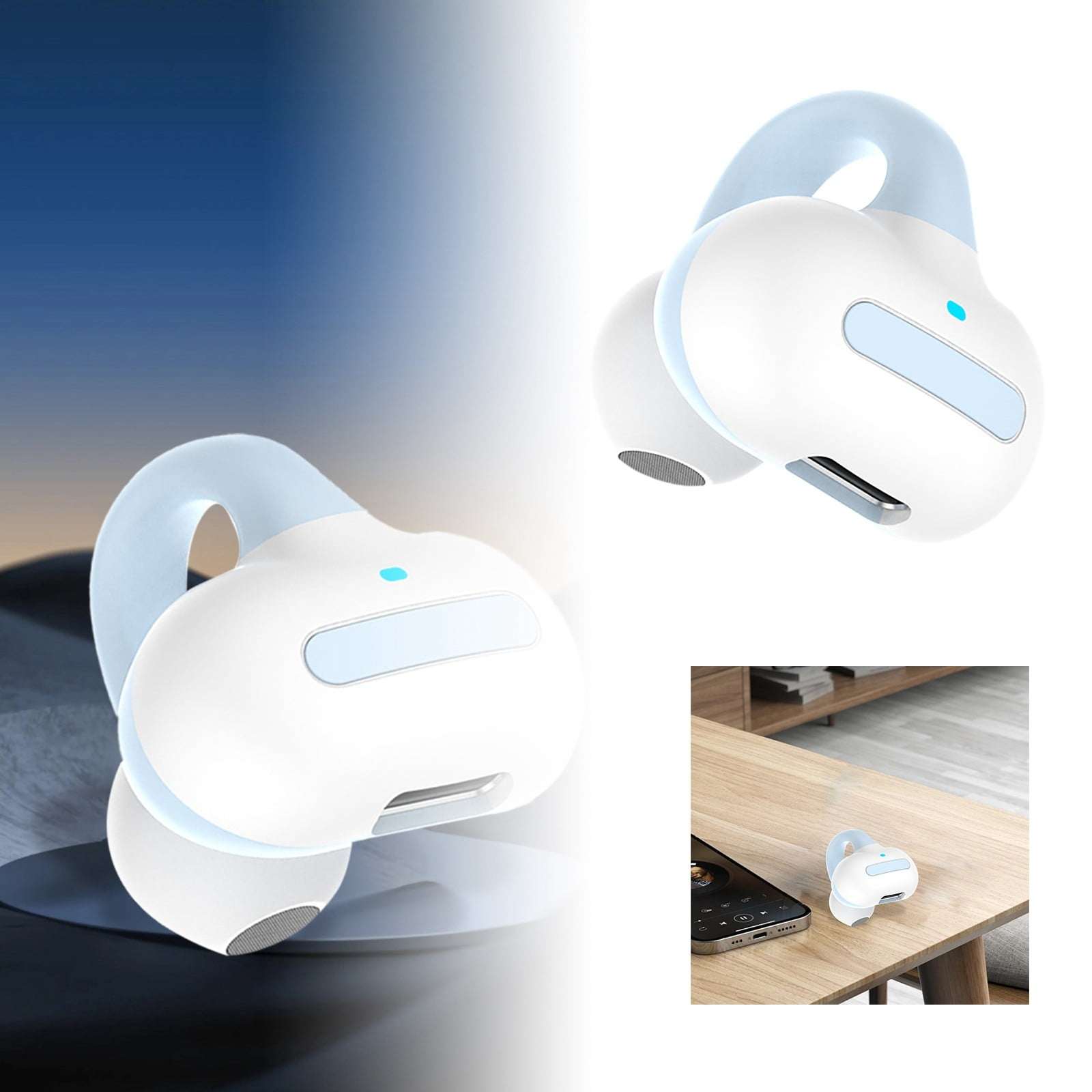 Earphone Single Ear Clip On Style Non In Ear And Over The Ear Bone ...