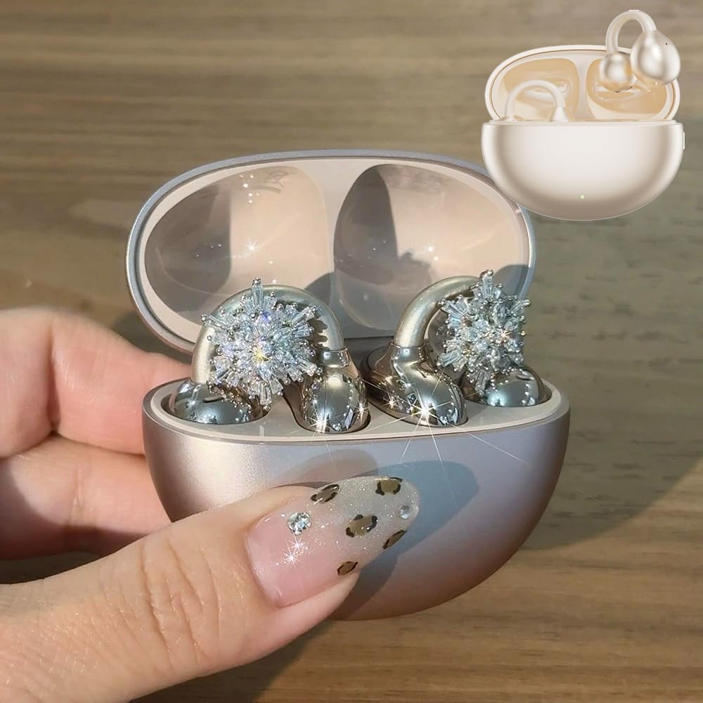 Earphone Wireless Bluetooth Jewelry,with Butterfly Bow,Super Shiny ...
