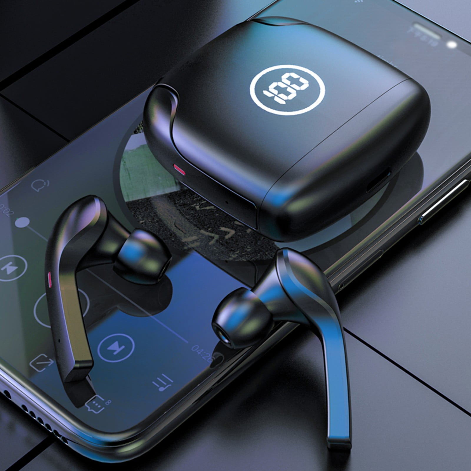 Earphone wireless, Hwkond Wireless Earbuds Bluetooth In Ear Light ...