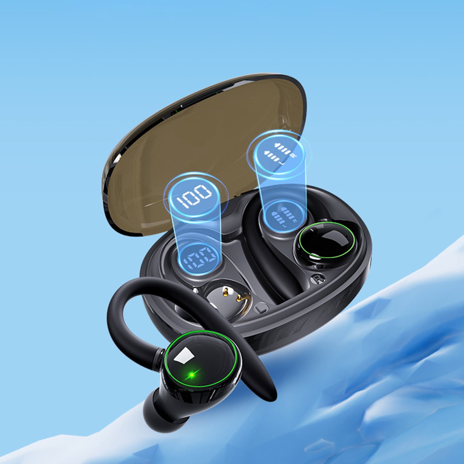 Earphone wireless, Hwkond Wireless Earbuds Headphone Bluetooth 48hrs ...