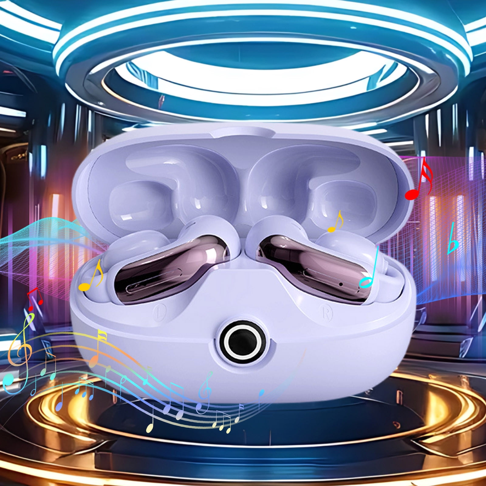 Earphones Bluetooth, True Wireless Stereo Noise - Canceling Open - Ear ...