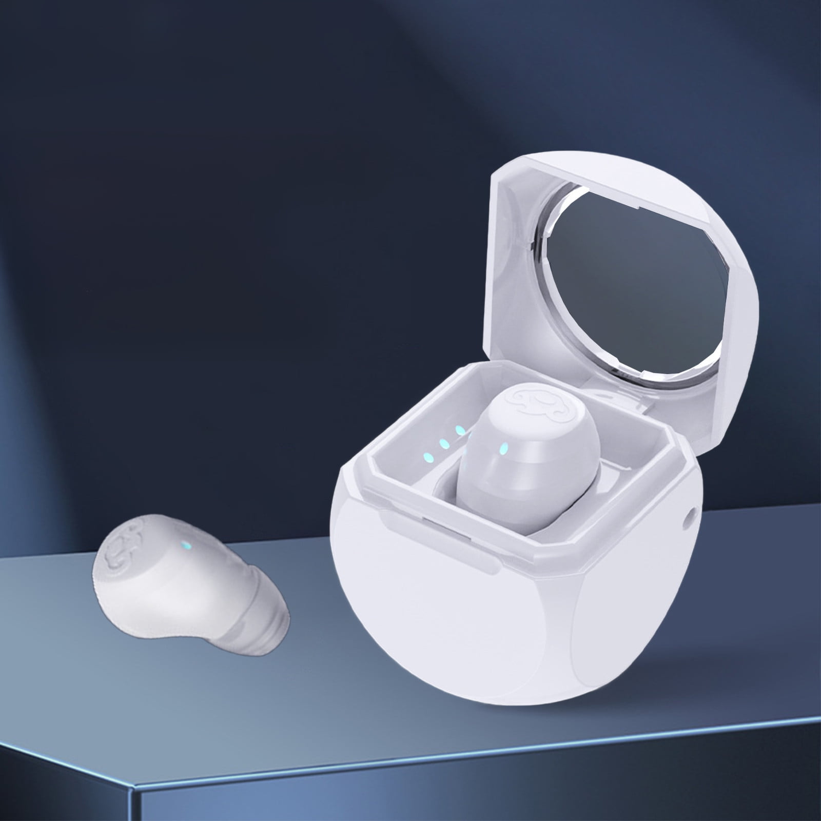 Earphones Mini One Ear In Ear High Battery Low Latency with Compartment ...