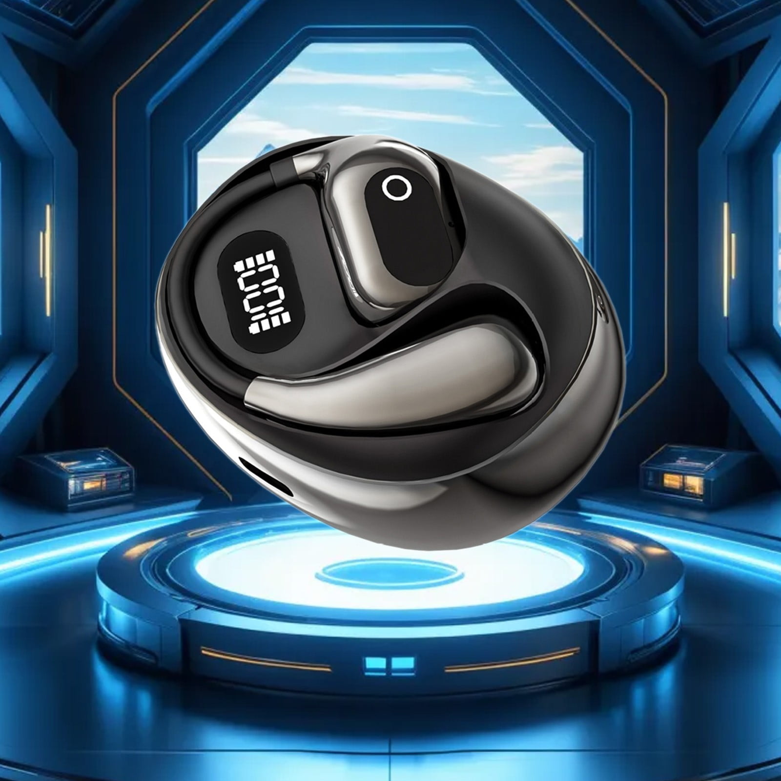 Earphones Wireless Bluetooth, Bluetooth 5.4 Wireless Earphones Hanging ...