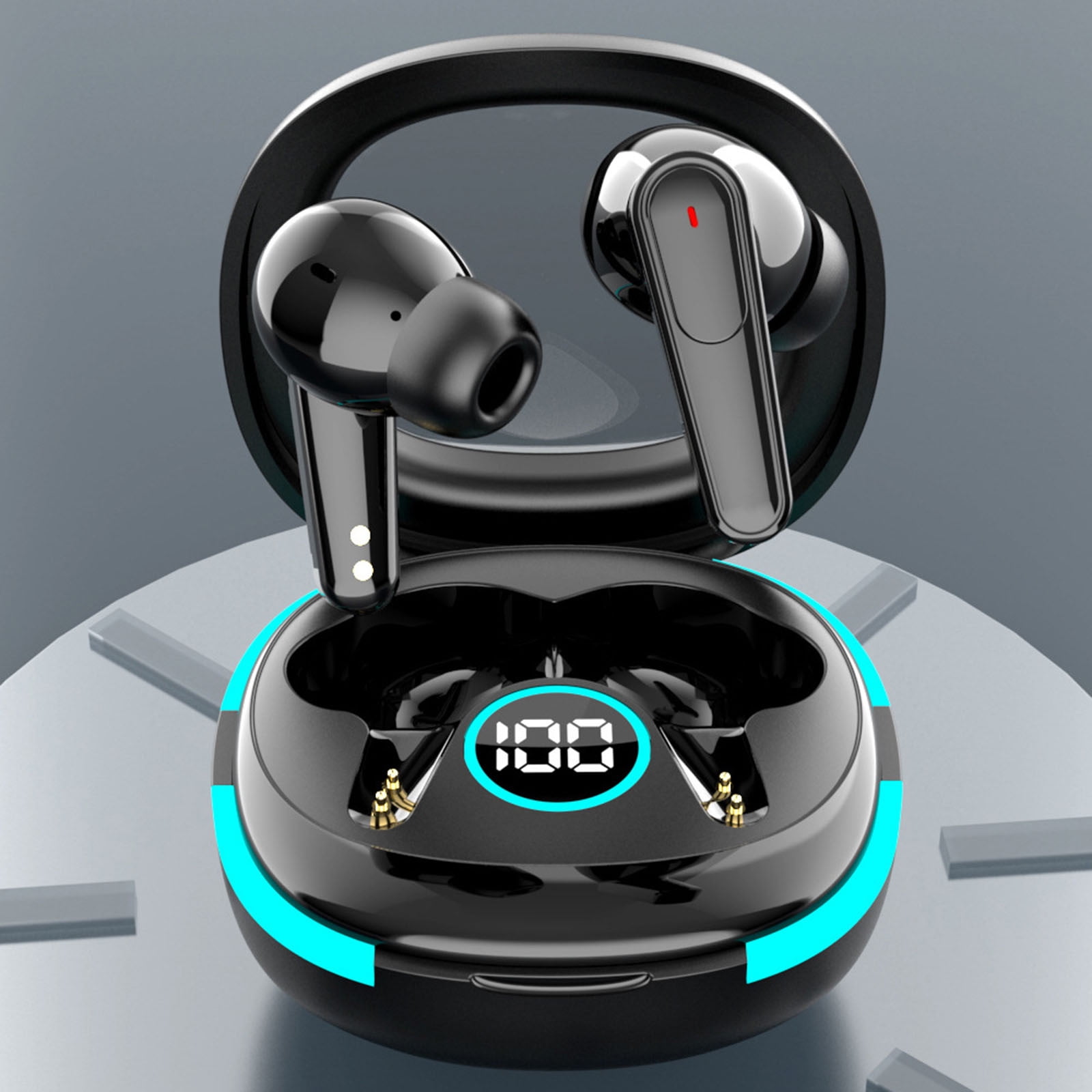 Earphones Wireless Bluetooth Headset 5.4 In Ear LED Display Power Cool ...