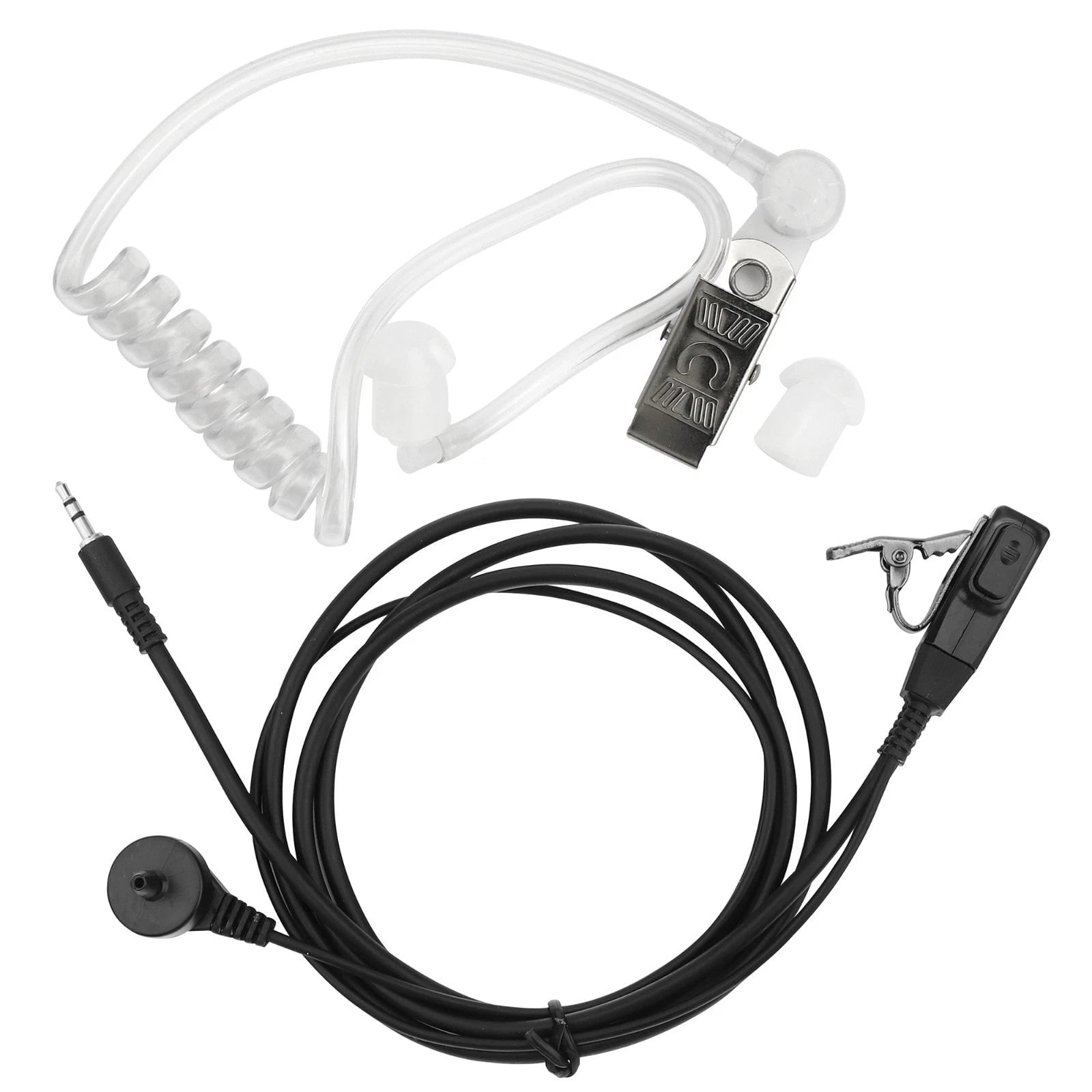 Earpiece Headset with Mic PTT 1 Pin Compatible with Walkie Talkies CTW ...