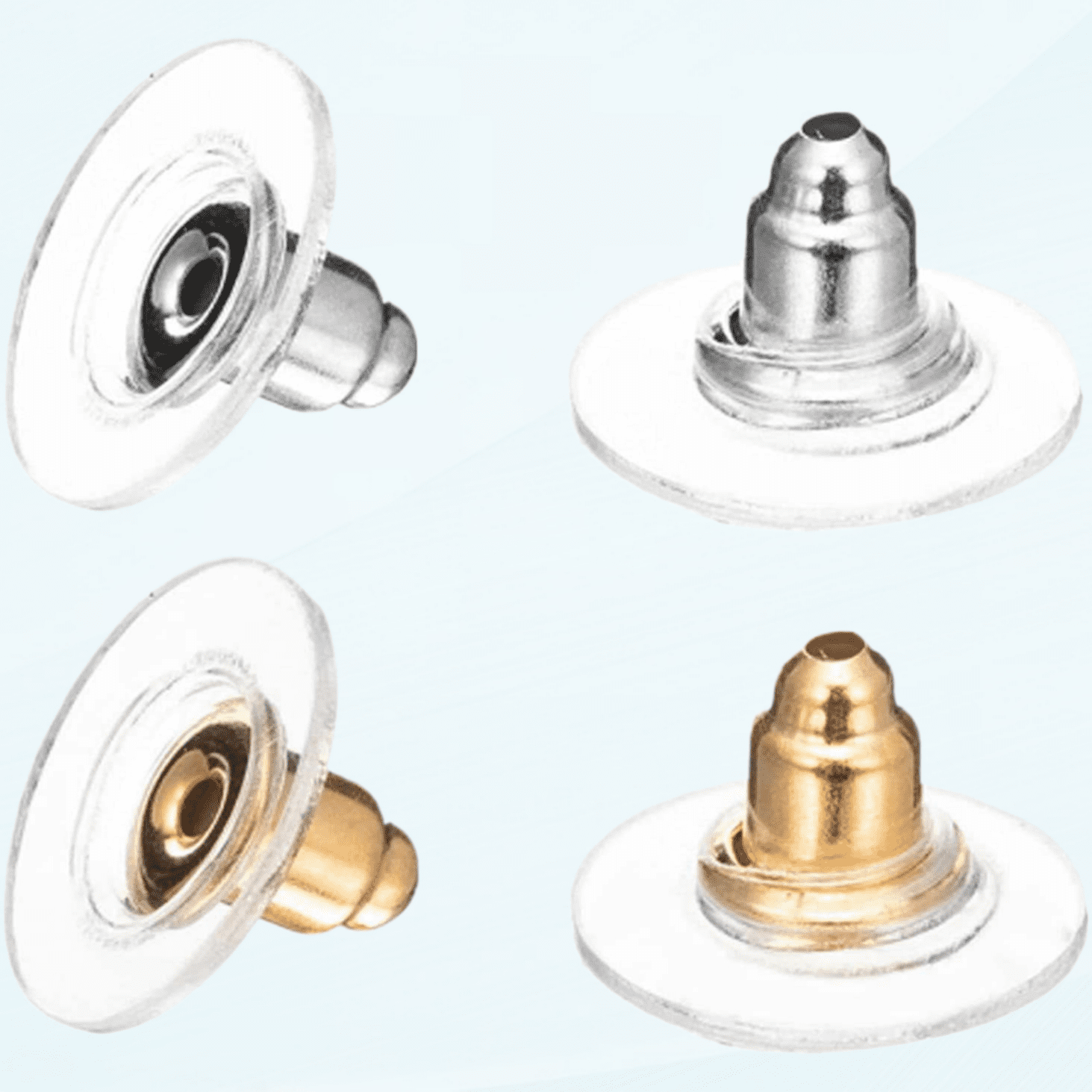 Earring Backs 100pcs, Replacements for Droopy Ears, Bullet Clutch Backs ...