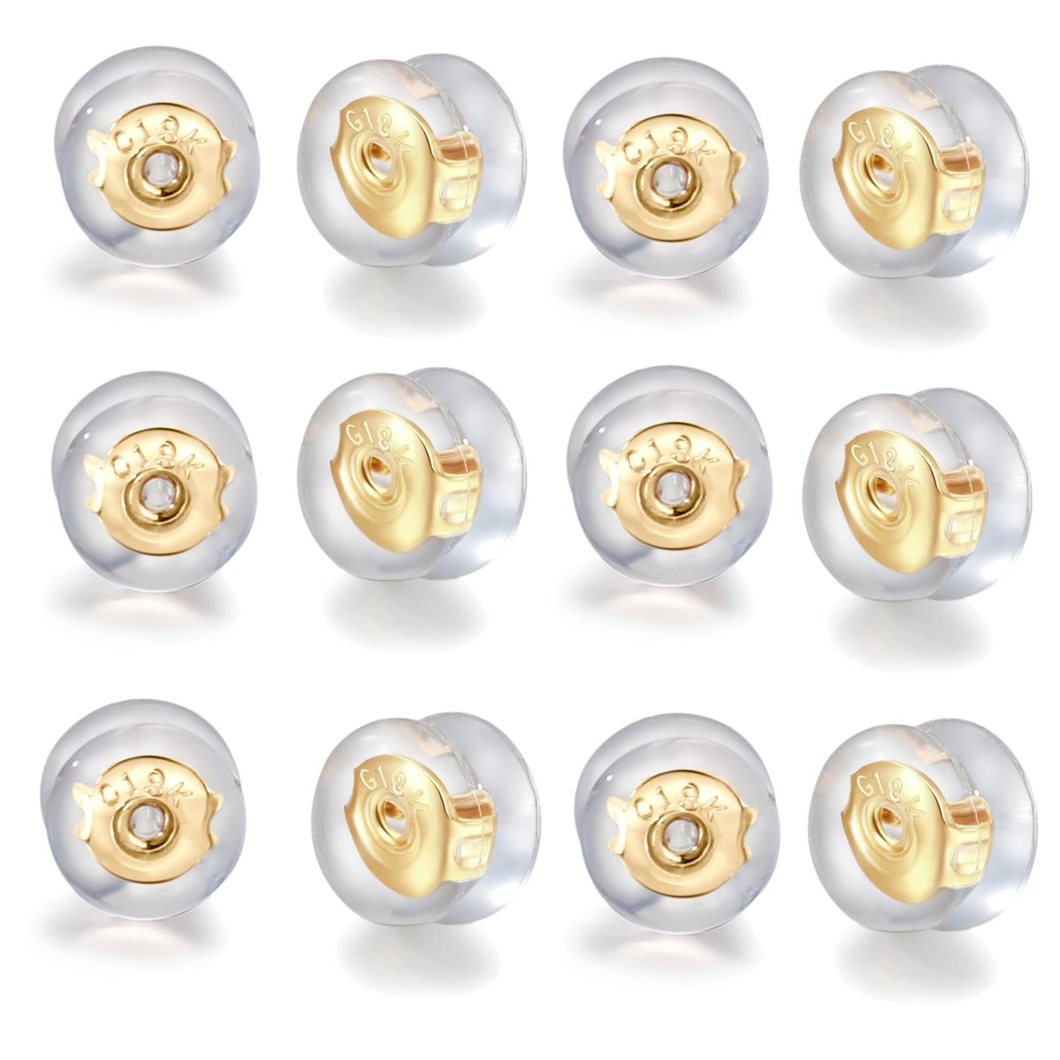 Earring Backs, 14K Gold Rubber Earring Backs for Studs Droopy Ear ...