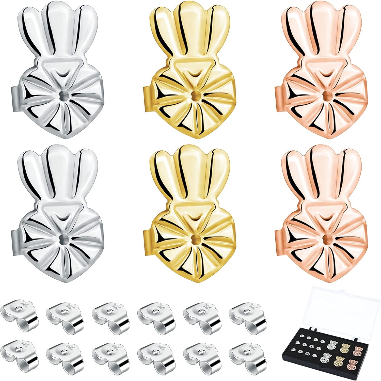 Earring Backs for Droopy Ears, Earring Lifters for Stretched Earlobes ...
