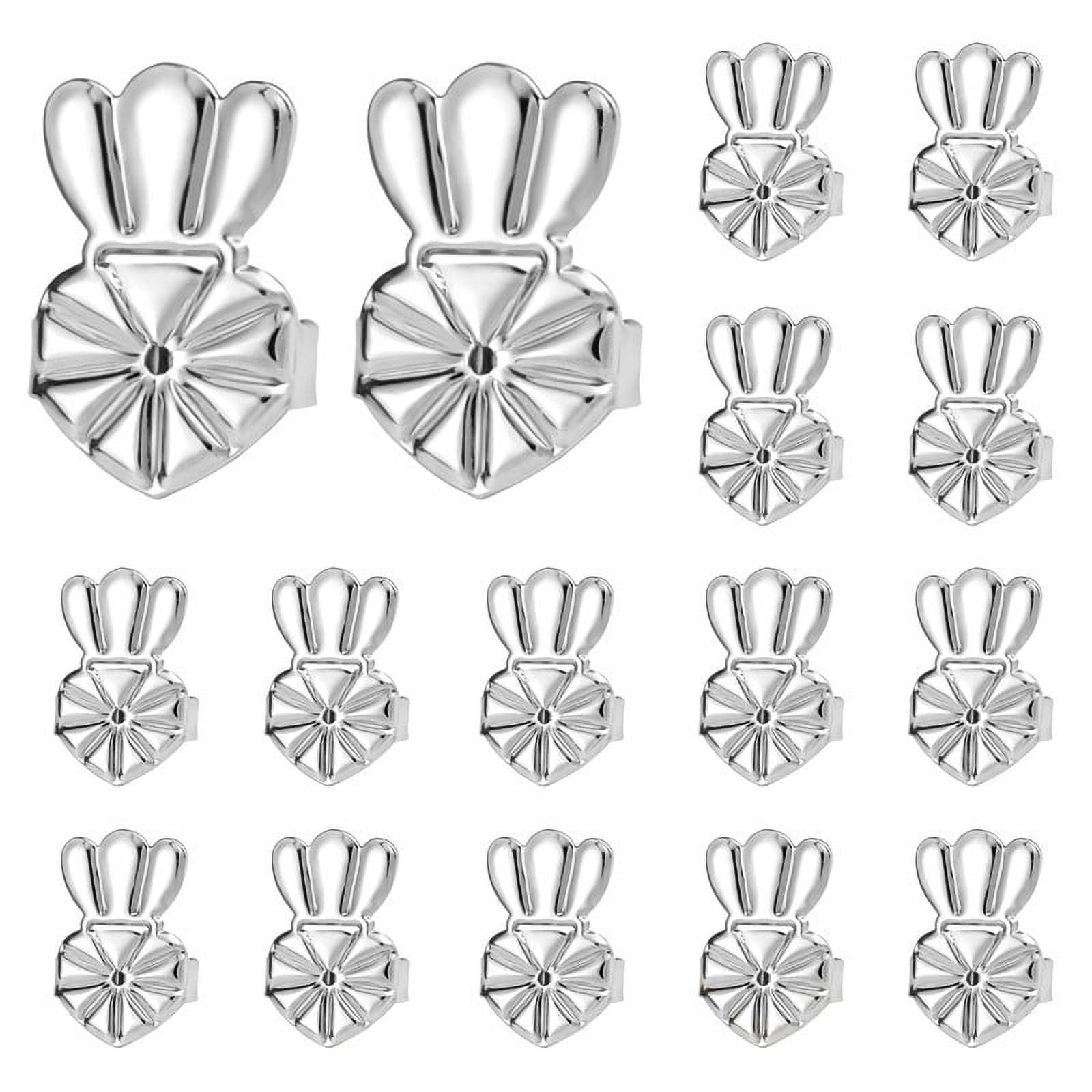 Earring Backs Lifters, 8 Pairs Hypoallergenic Secure Earring Backs ...