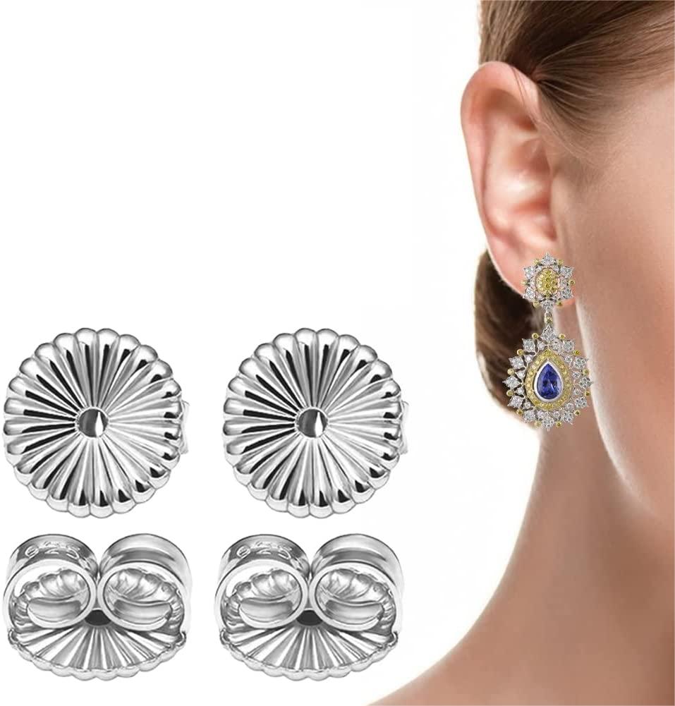 Earring Backs, Silver Extra Large Earring Backs Sterling Adjustable ...
