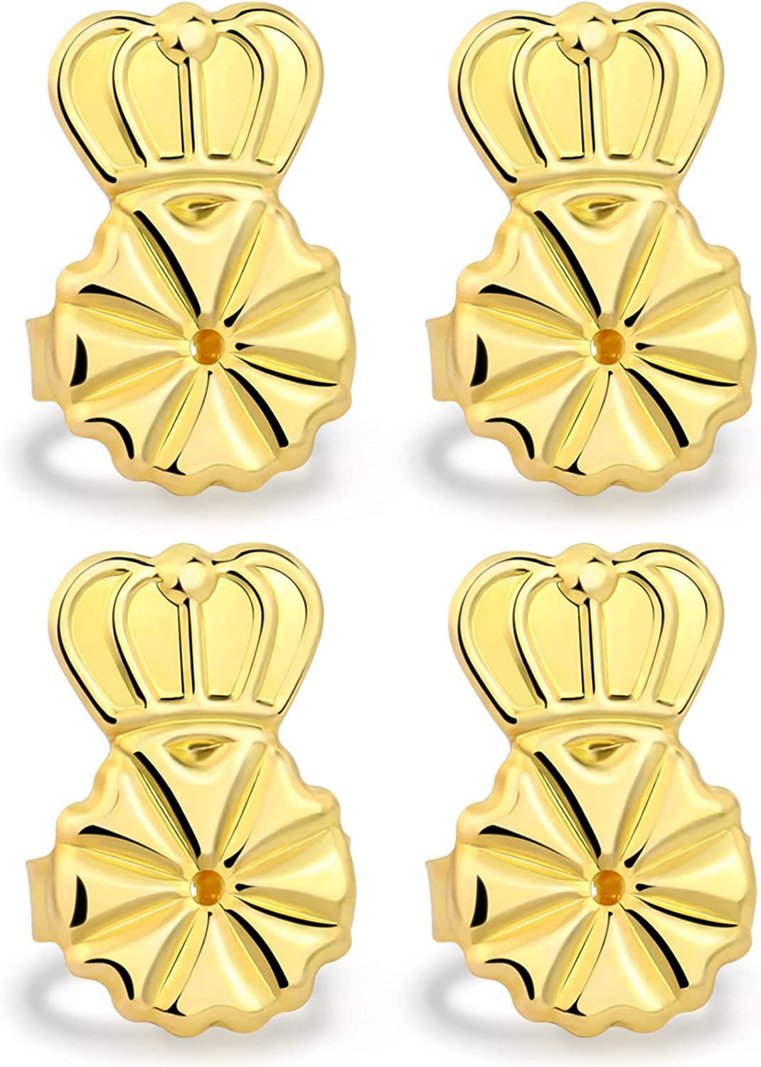 Earring Backs for Droopy Ears, Earring Lifters Secure Push Backs 18K ...