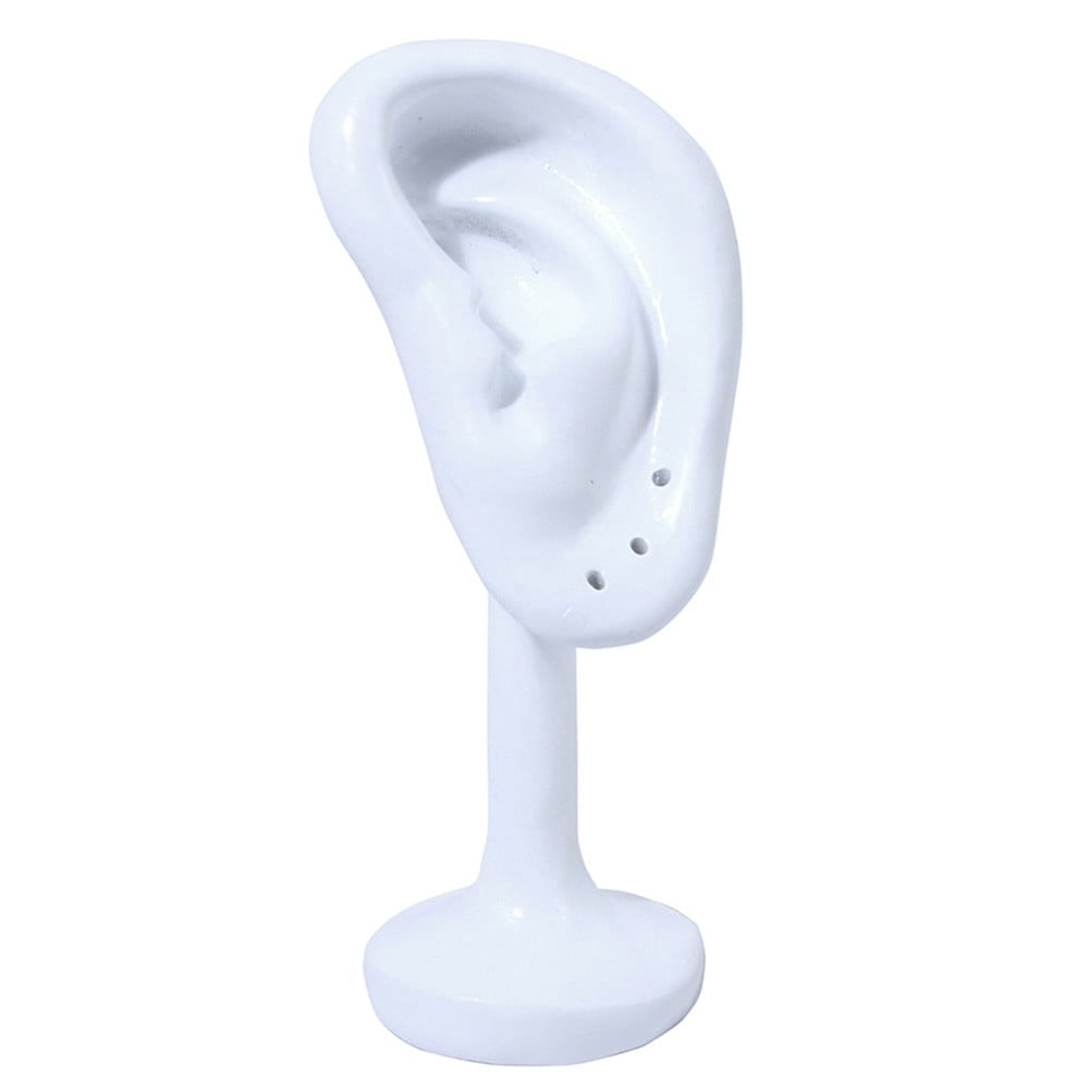 Earring Display Stands Human Ear Model Holder Soft Silicone Base Stand ...