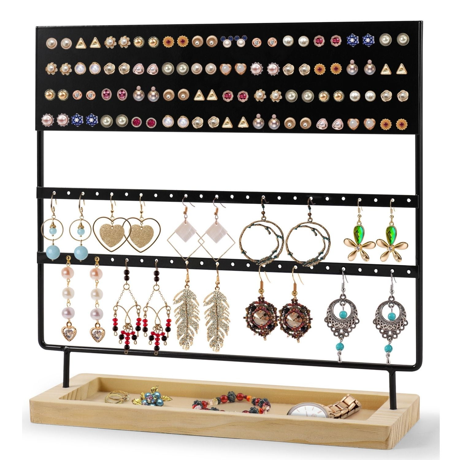 Earring Holder Organizer, Earring Hanger Rack Display Stand, Metal ...