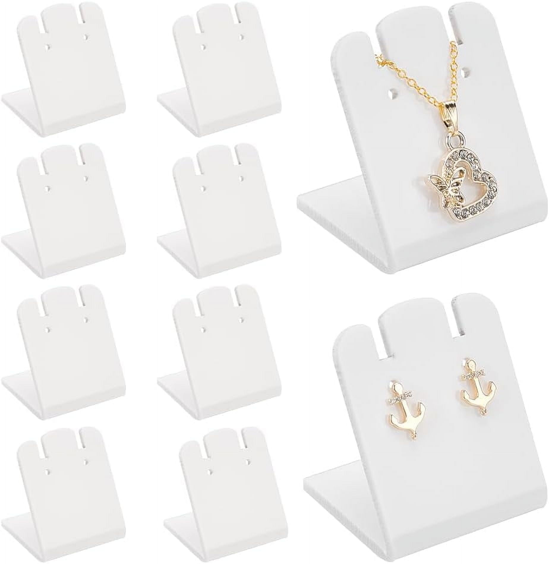 Earring Holder White Earring Display Stands L-Shape Jewelry Displays ...