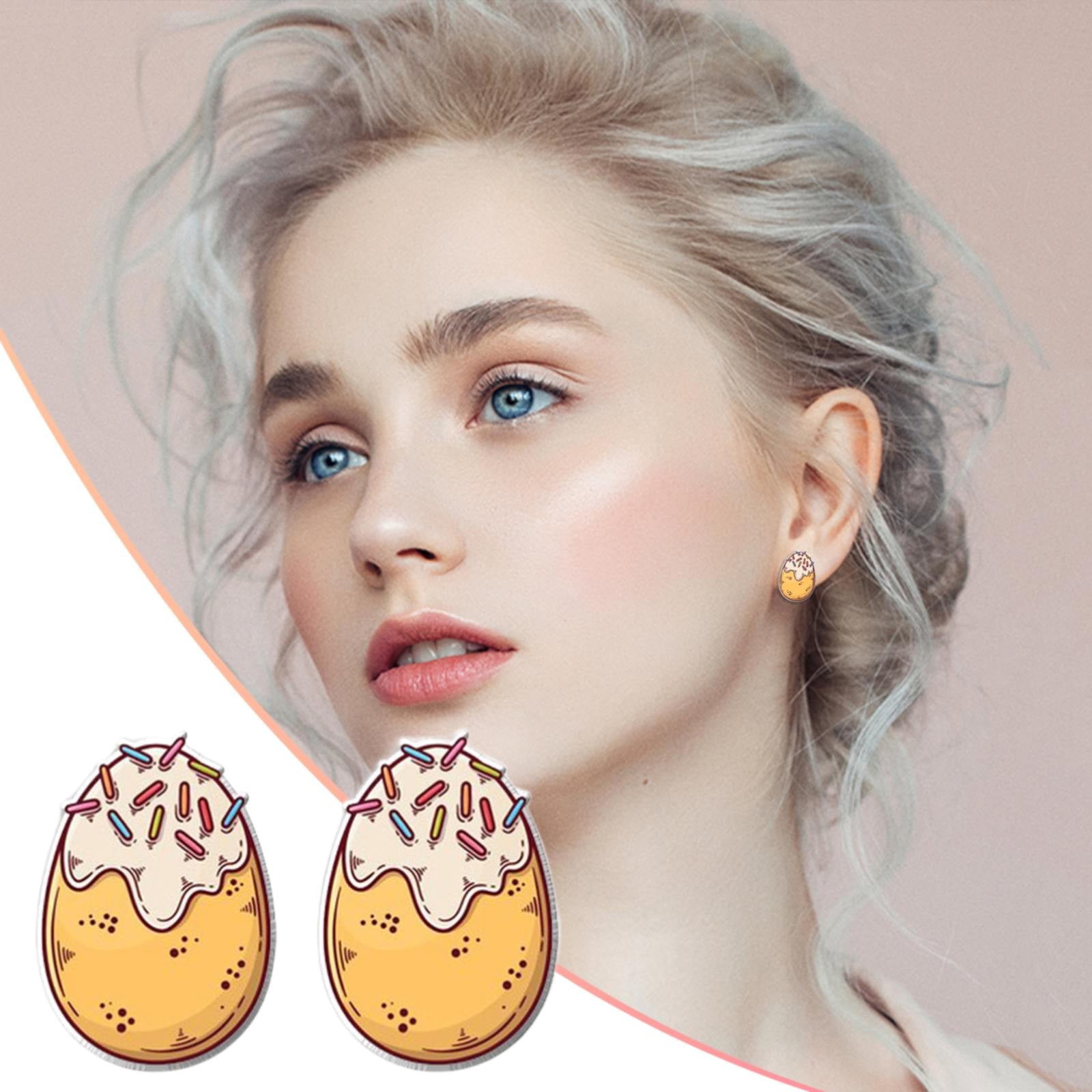 Earring Lots for Women Easter Egg Ear Studs Resurrected Rabbit Earrings ...