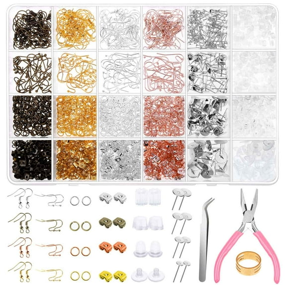 Earring Making Kit, 2343pcs Earring Making Supplies with Earring Hooks ...