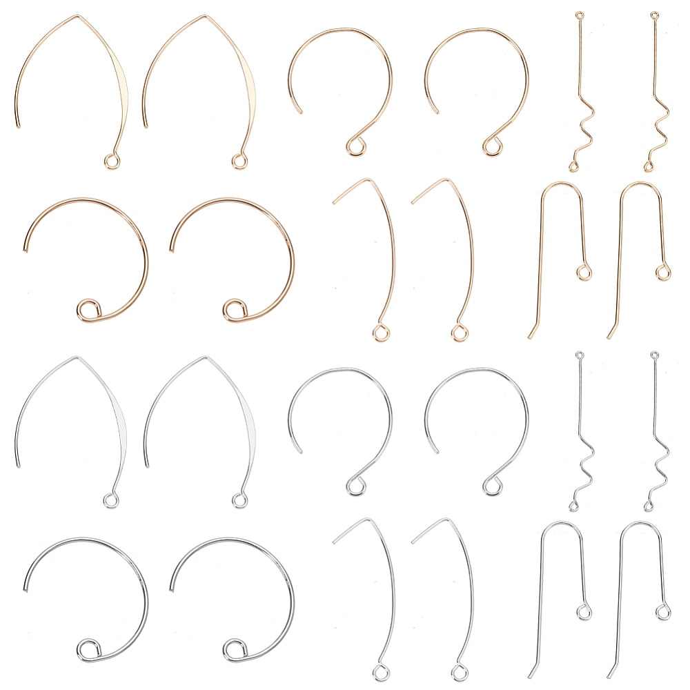 Earring Making Kits 40Pcs Brass Earring Hooks Fishhook Earrings Ear ...