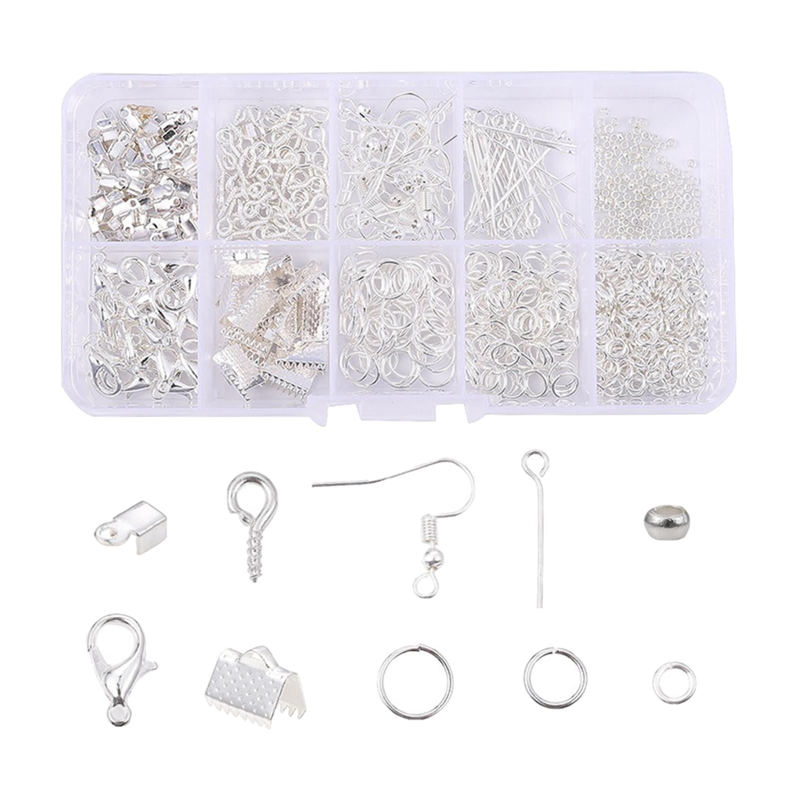 Earring Making Supplies with Head Pins Ribbon Clamp Crimps with Loop ...