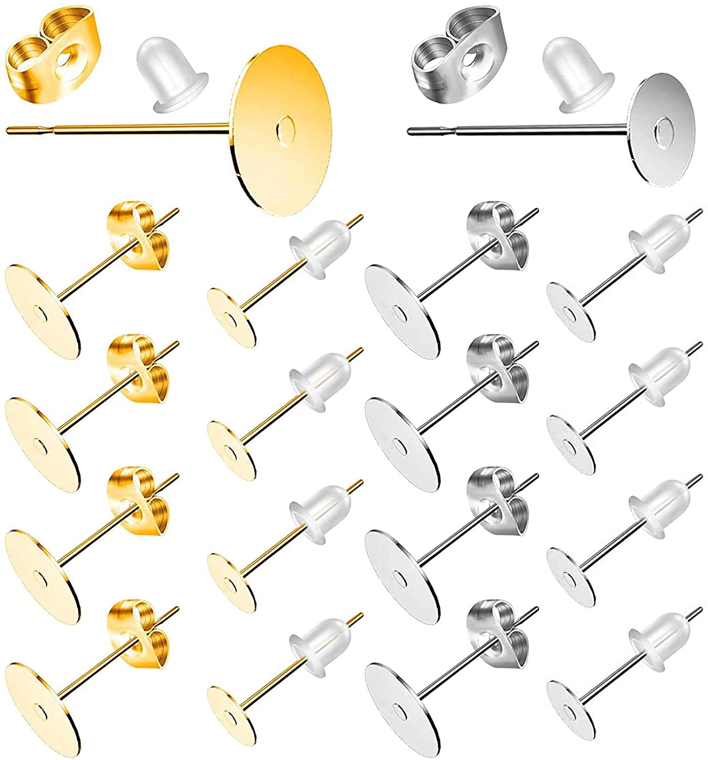 Earring Posts and Backs, 500Pcs Hypoallergenic Earring Studs for ...